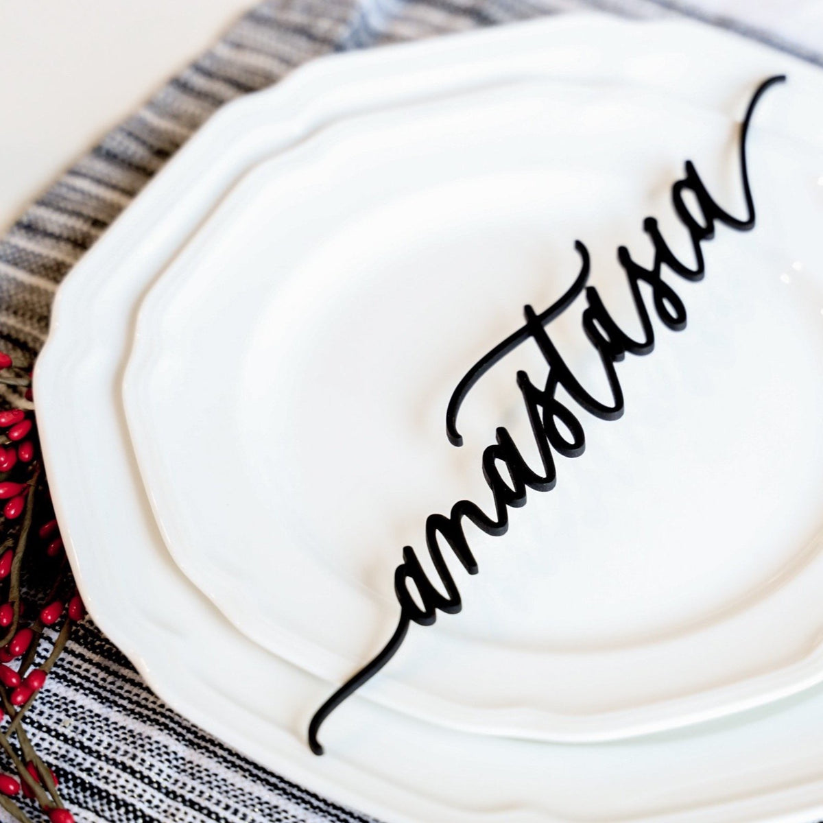 Personalized Wooden Place Cards – Agape Calligraphy