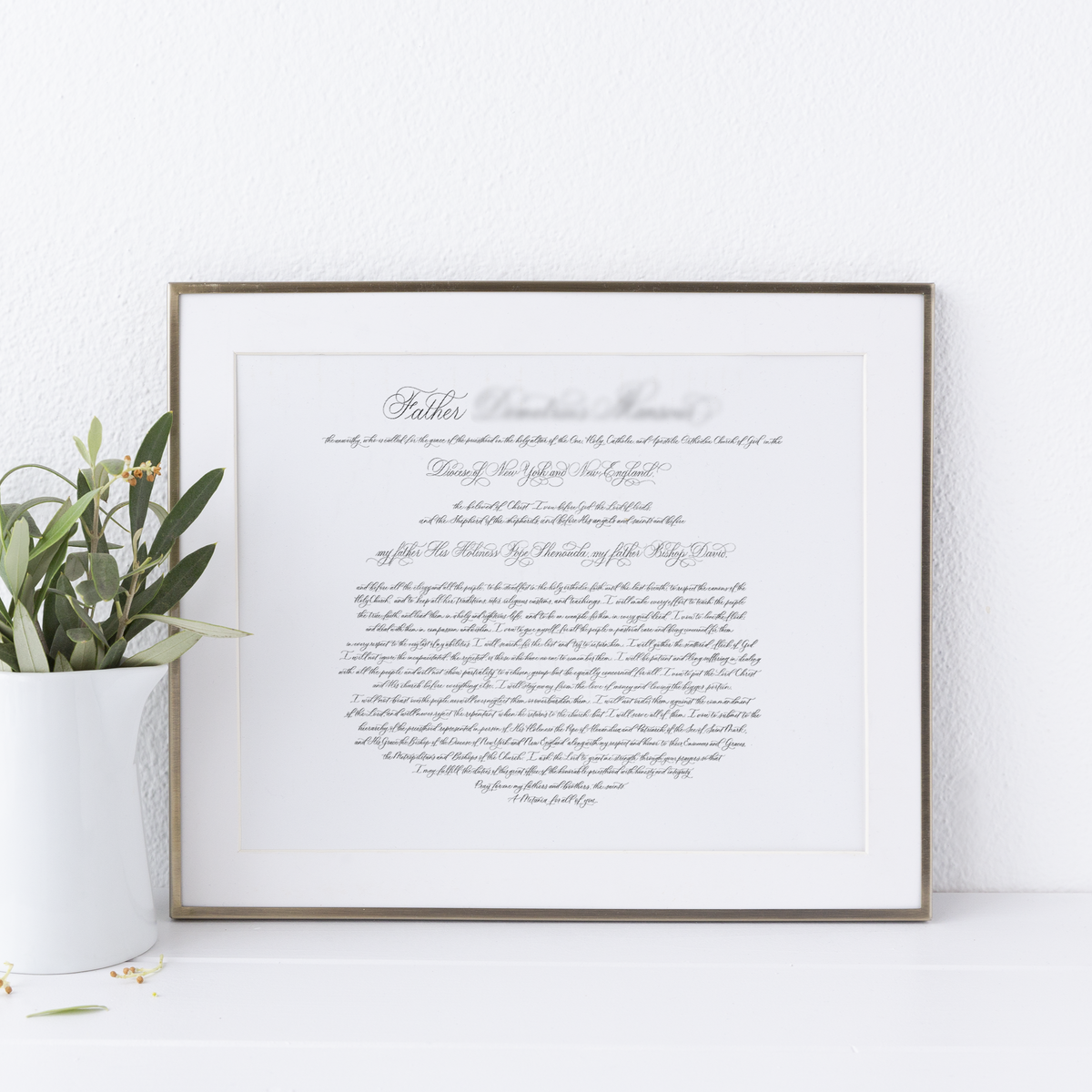 The Coptic Orthodox Vow of the Priesthood – Agape Calligraphy